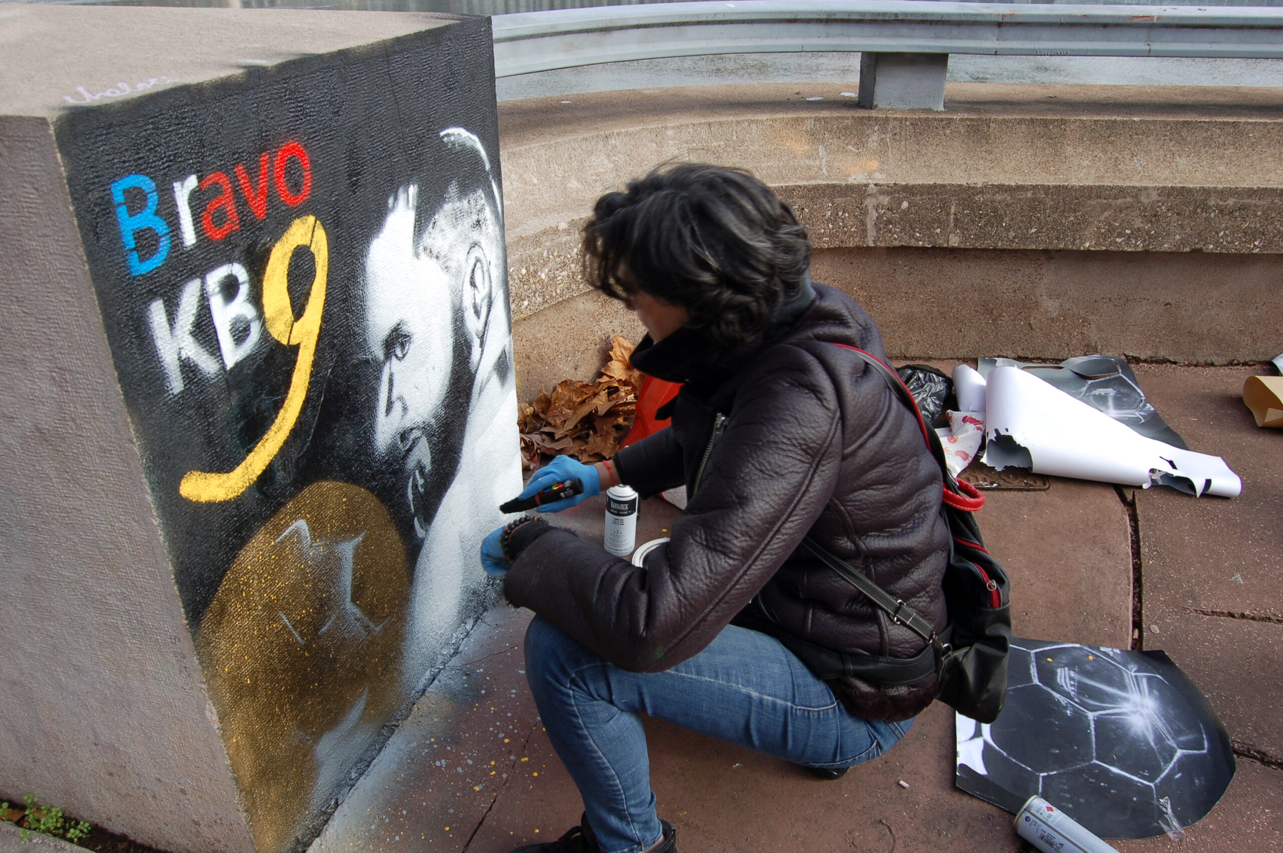 Un street-art hommage à Benzema dans les rues de Lyon