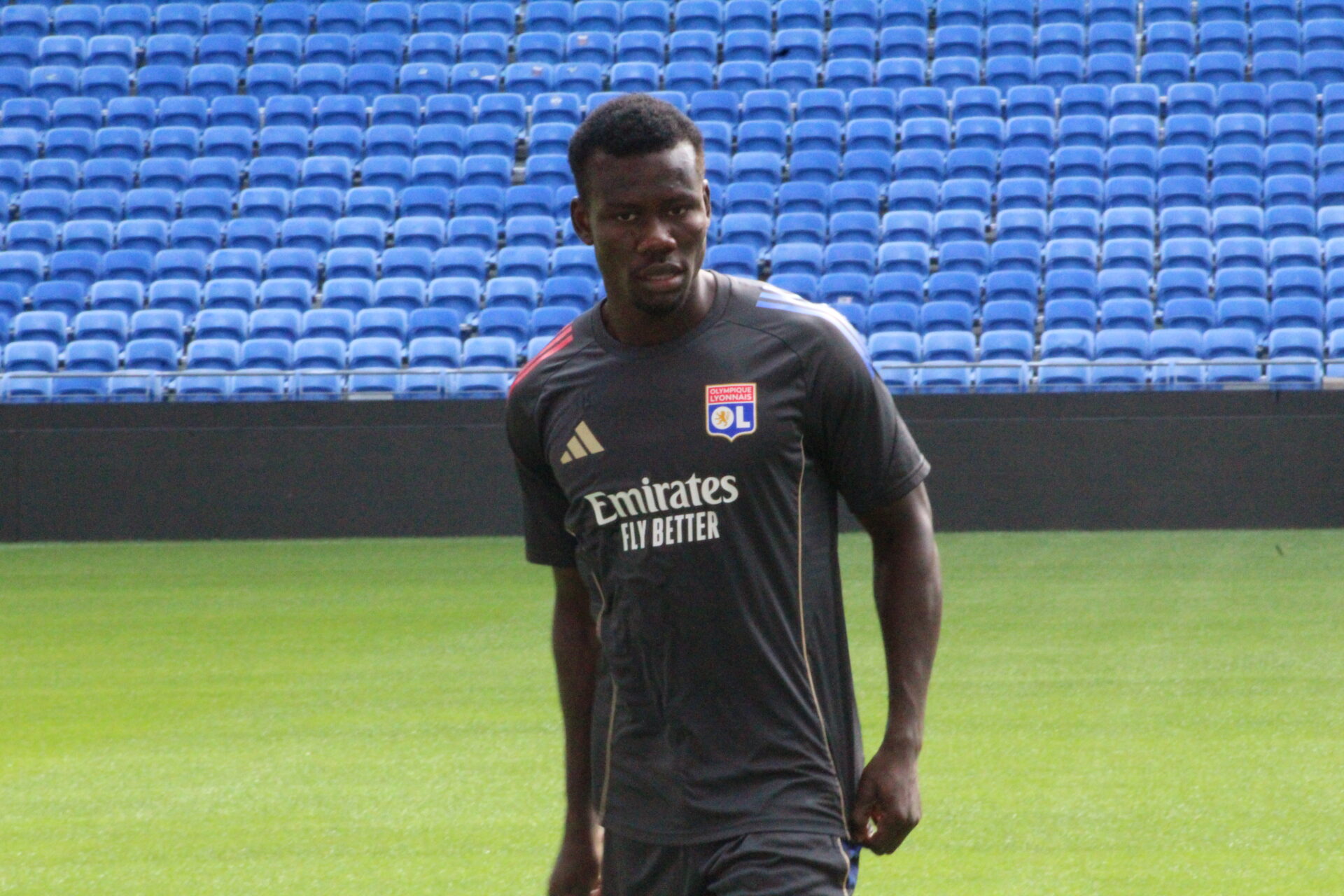 Ibrahim Halilou présent à l'entraînement ce jeudi au Parc OL